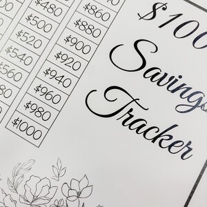 1k Savings Tracker | A5 | Goal Tracker - Etsy