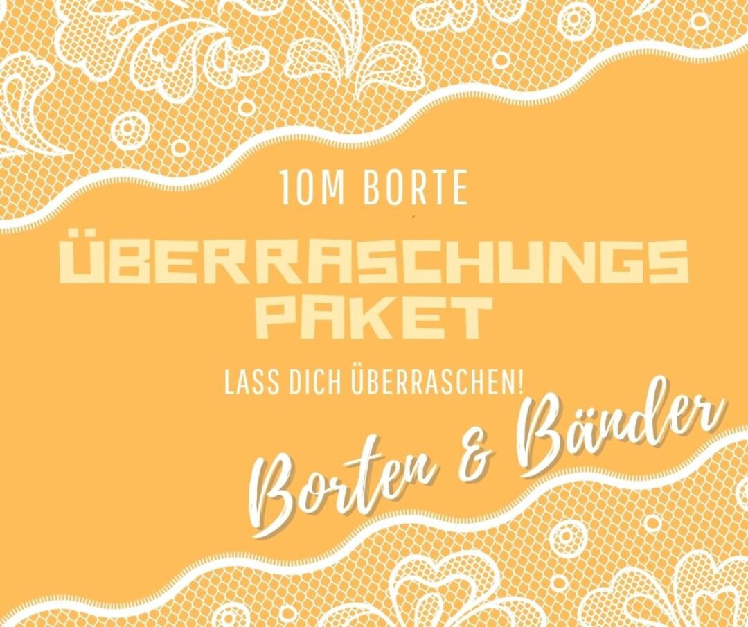 10 M or 20 M Surprise Package BORDERS & RIBBONS Lace Trimmings Eyelet ...