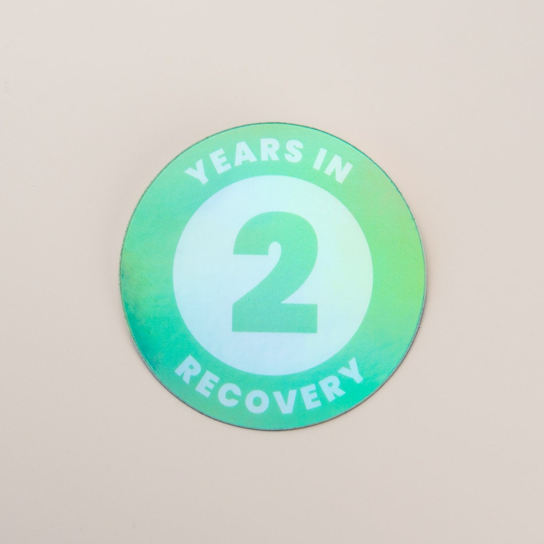 Mental Health Recovery Sticker 2 Years in Recovery Laptop Sticker ...