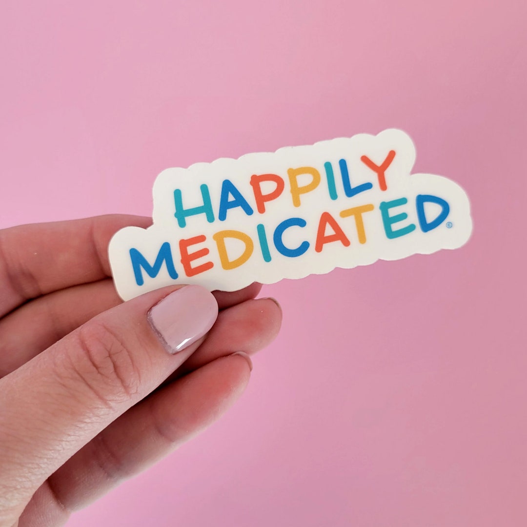 Mental Health Medication Sticker Therapy Gift Laptop Sticker Water ...