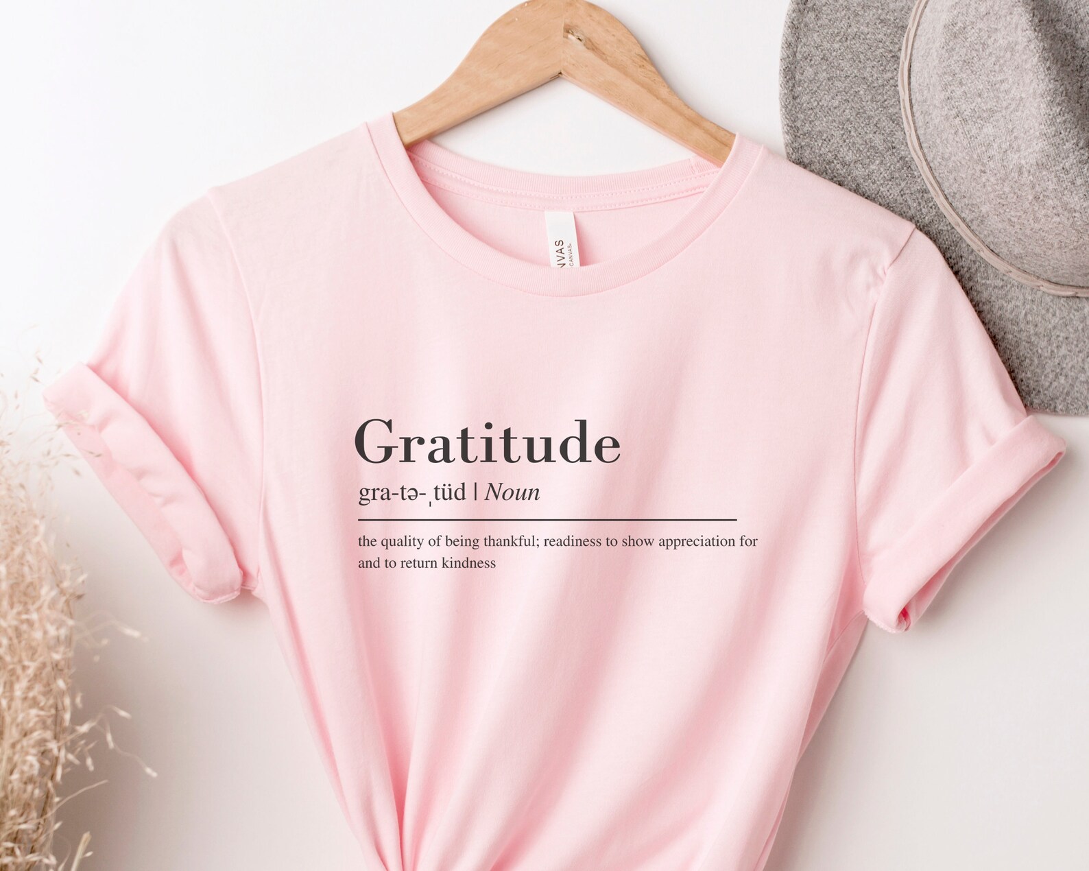 Gratitude T-shirt, Grateful Tee, Gratitude Definition Short Sleeve ...