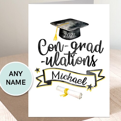 Graduation Map Card Personalised Graduation Card Graduated - Etsy
