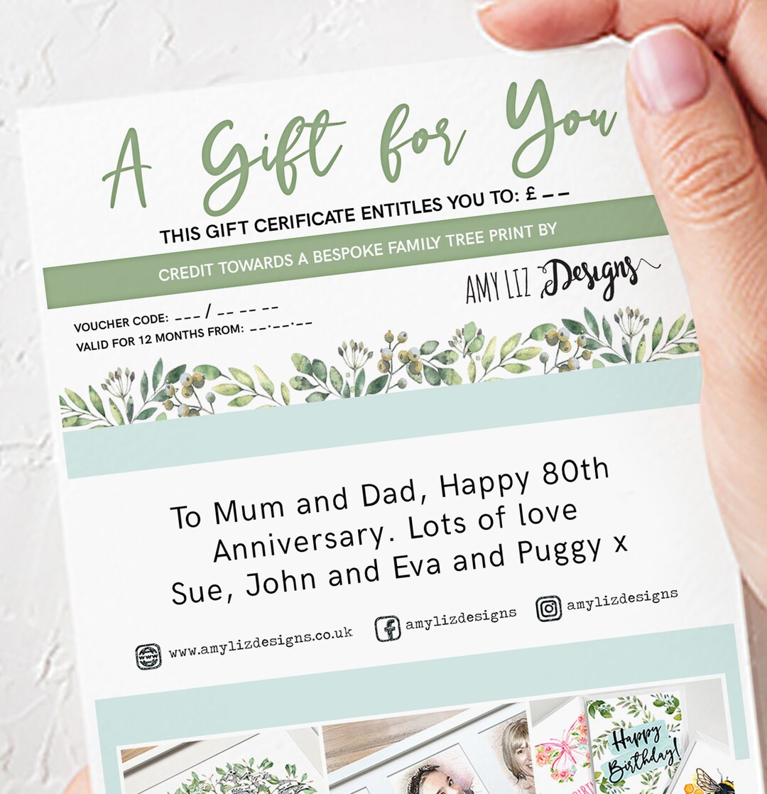 Amyliz Designs - Gift Voucher | Email Voucher for Mothers Day, Birthday ...
