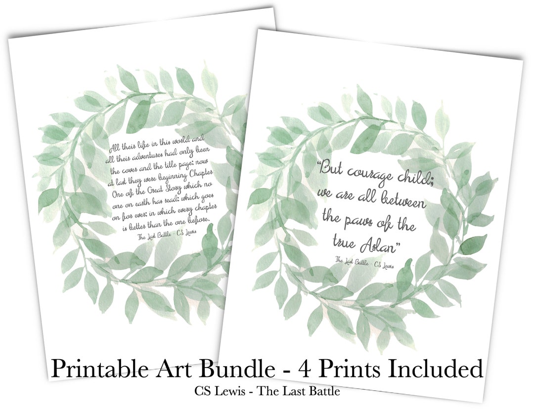 CS Lewis Printable Art, the Last Battle | the Chronicles of Narnia ...