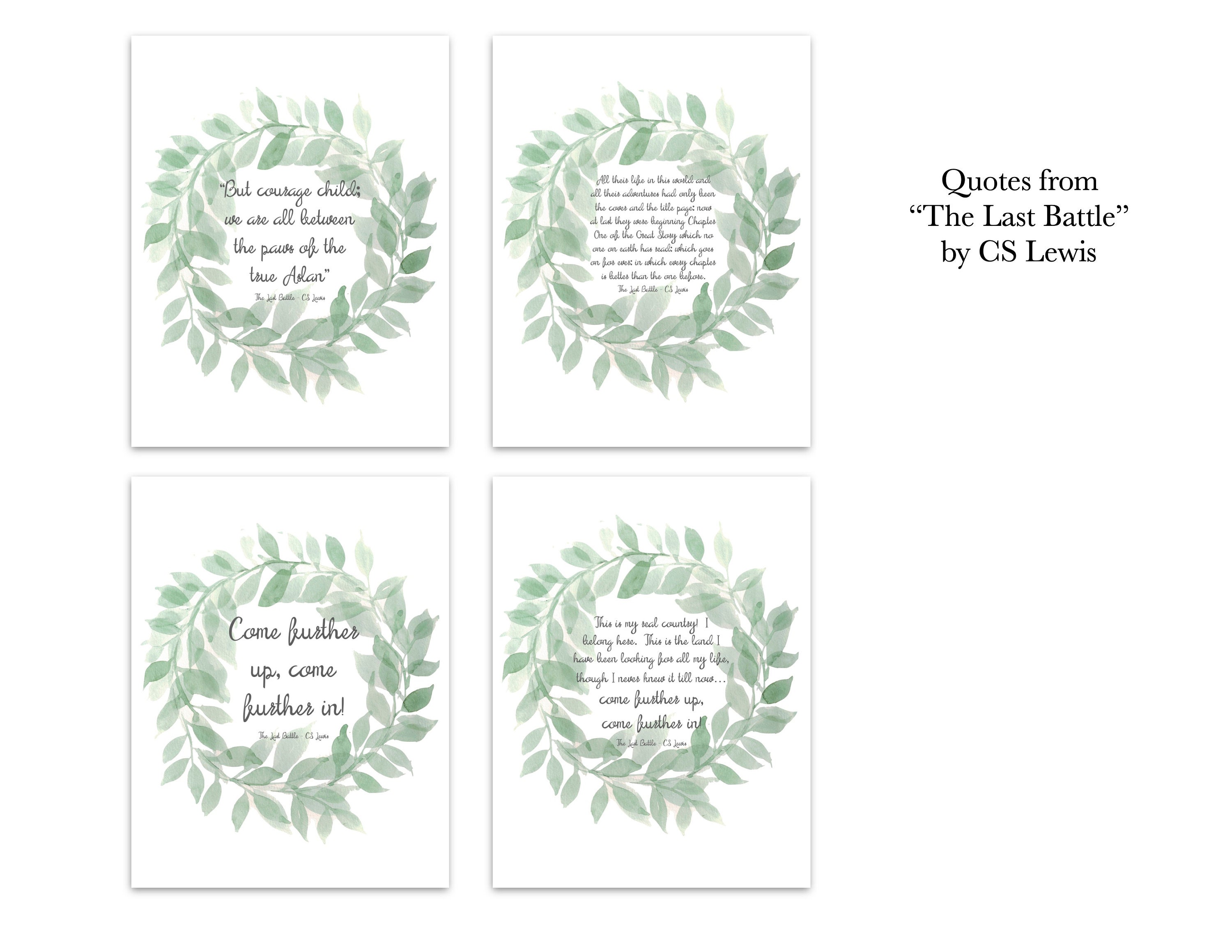 CS Lewis Printable Art, the Last Battle | the Chronicles of Narnia ...