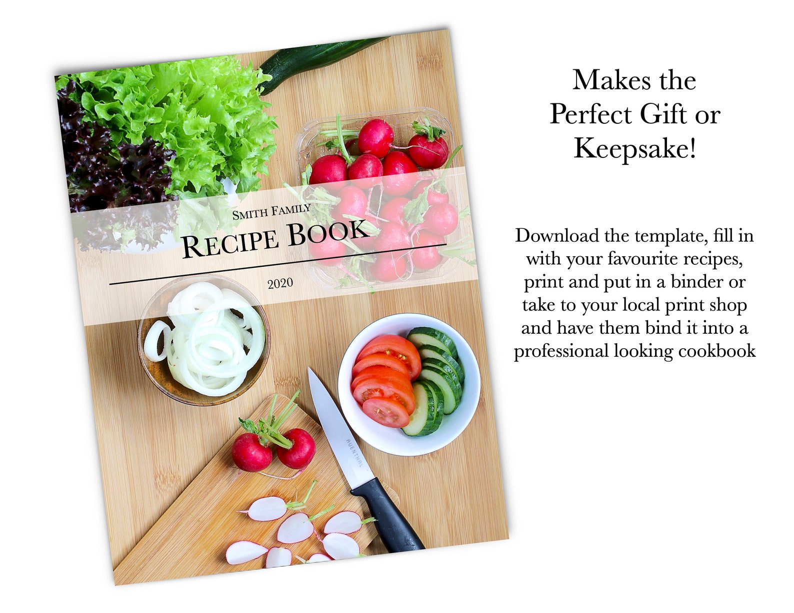 Printable Cookbook Template, Recipe Book, Cookbook, Recipe Binder Pages ...