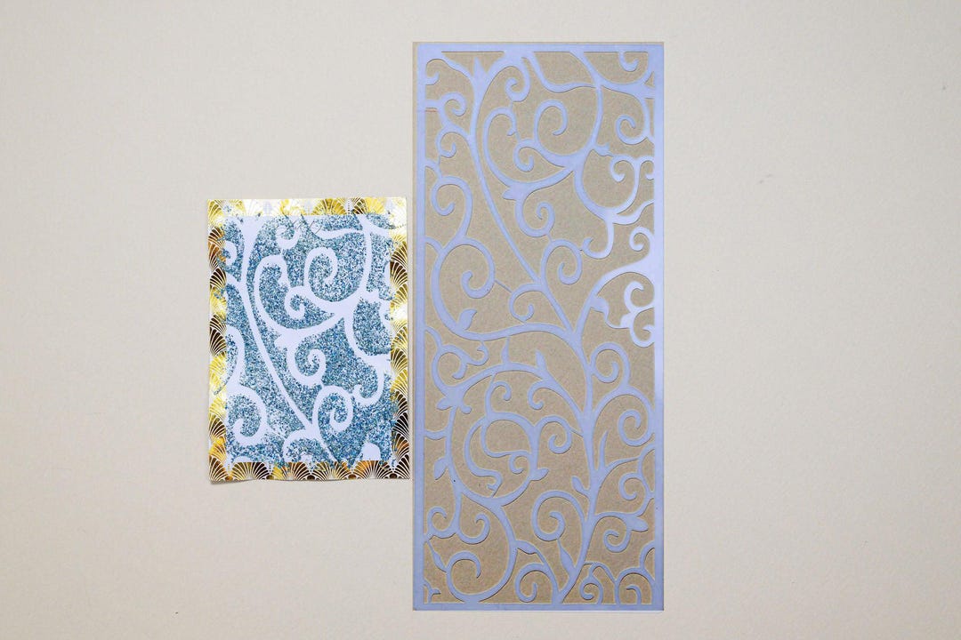 Elven Pattern Stencil Texture Sheet for Gelli Plate Printing, Polymer ...