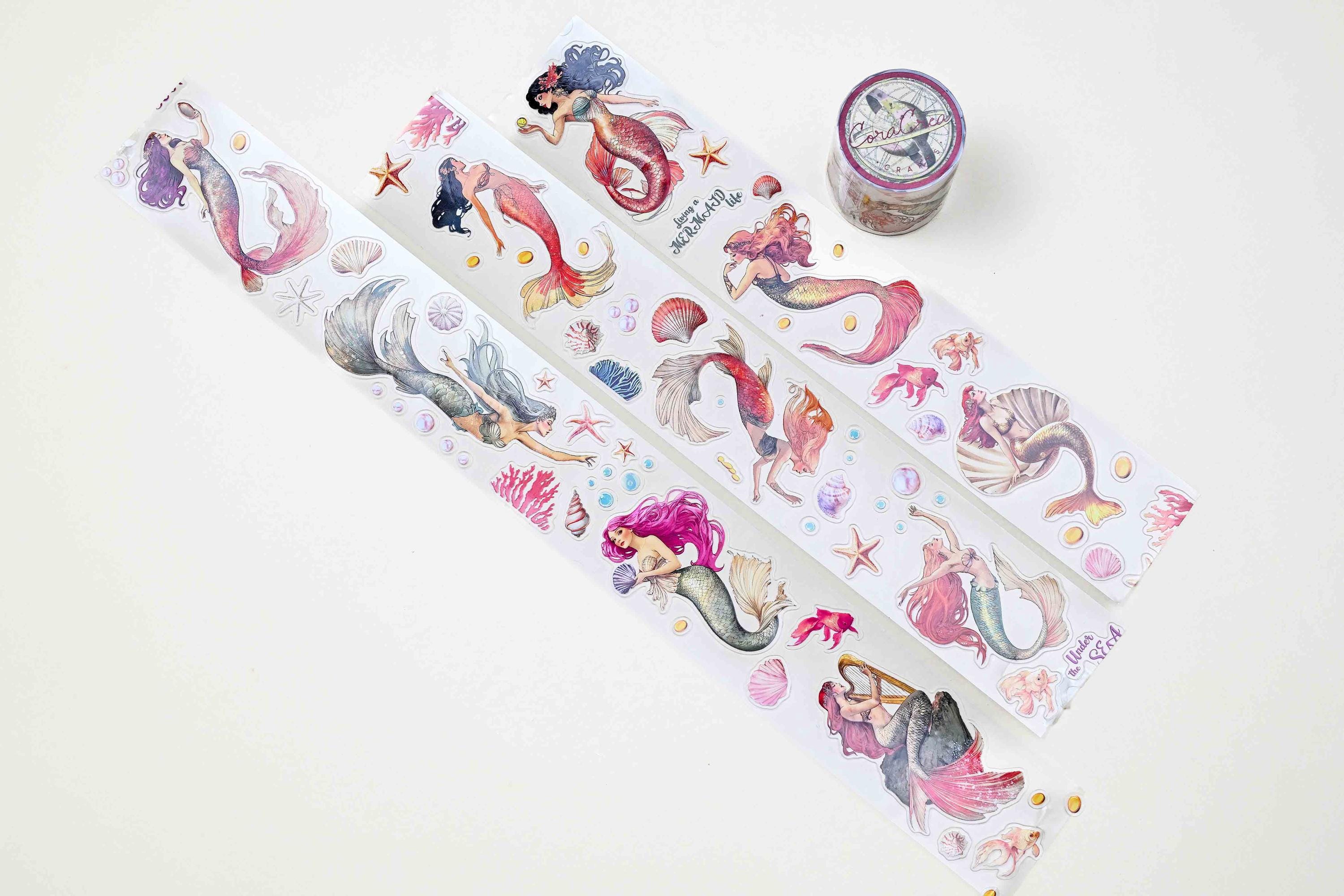 Mermaid Transparent Tape- See Through Design With Mermaids and Under ...