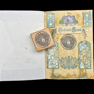 Lady of the Forestwooden Stamp Snail Mail Secret Garden Medieval Gate ...