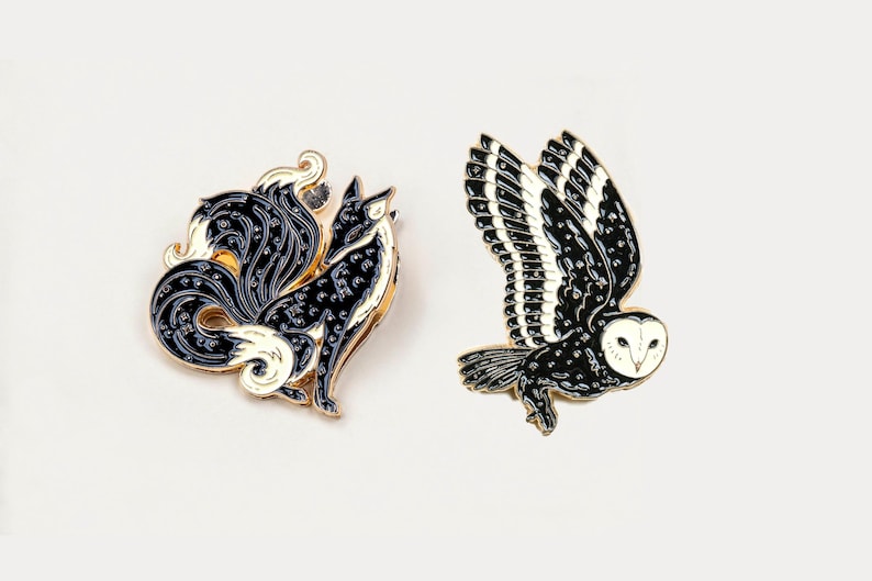 Dream Owl & Fox Metal Clips Strong Enameled Metal Paper Clip for ...