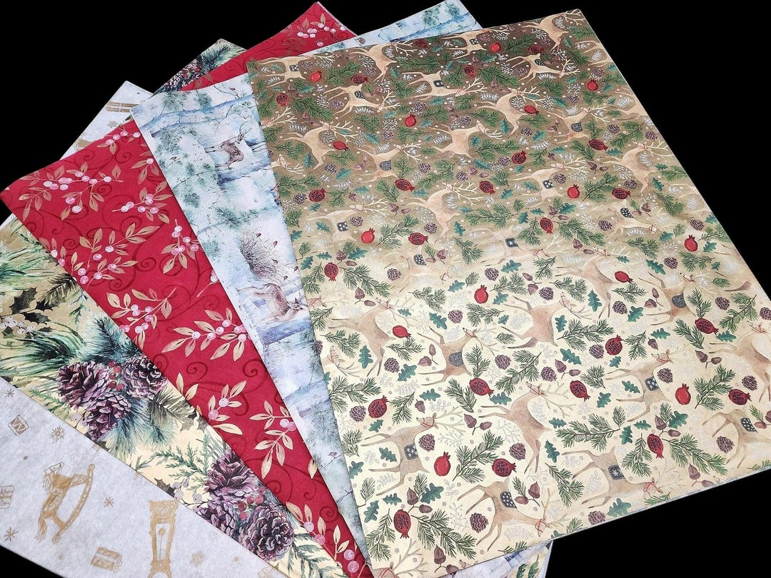 Festive Tissue Papers (new Designs): Christmas Animals, Snowflakes ...