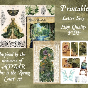 ACOTAR Spring Court Digital Download Journaling Ephemera Pack ...