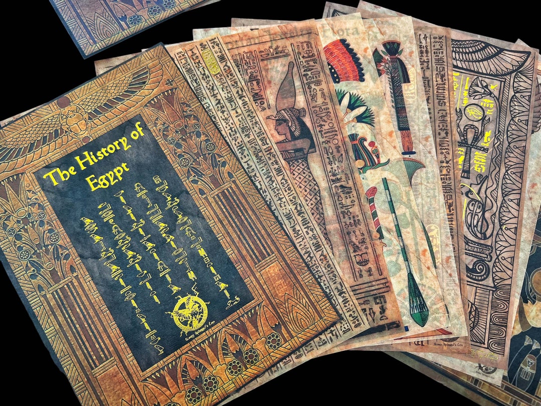 Ancient Egyptian Mixed Media Ephemera Paper Set & Sticker Set, Junk ...