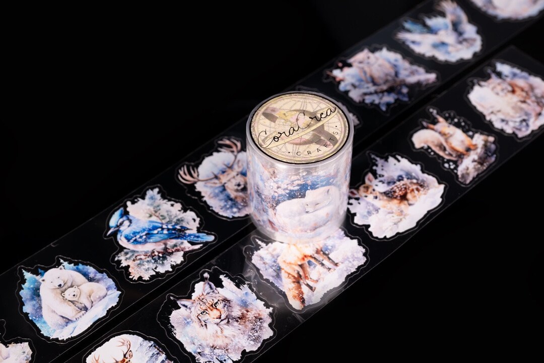 Winter Fauna Transparent Tape, PET Tapte, Transparent Craft Tape ...