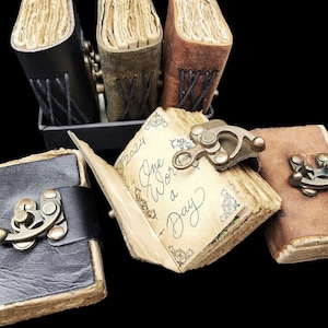 Vintage Handmade Leather Mini Journals, Mini Pocket Journals Available ...