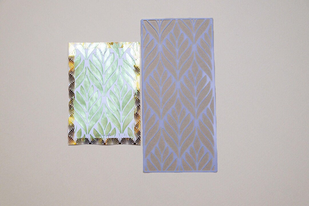 Elven Leaves Pattern Stencil Texture Sheet for Gelli Plate Printing ...
