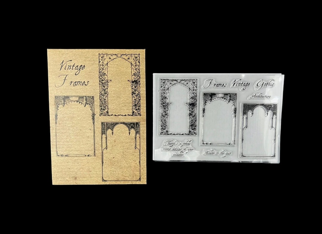 Vintage Frames Clear Stamp Set Sheet for Scrapbooking, Junk Journaling ...