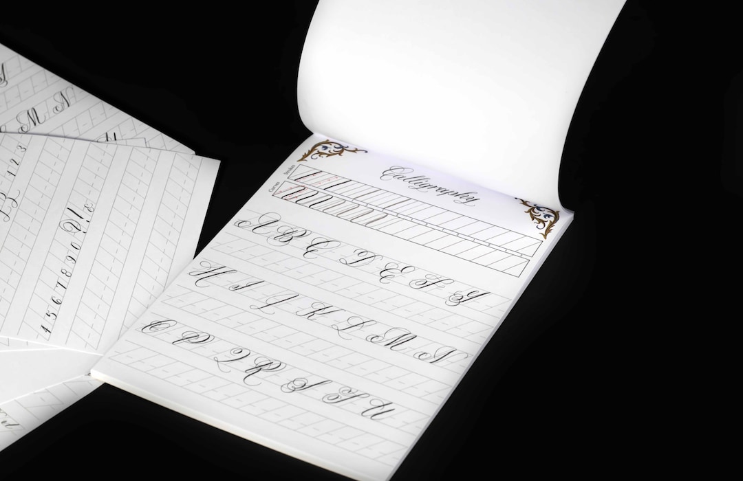 Calligraphy Notepad - Vintage Paper Ephemera Notepad, Unique Writing ...