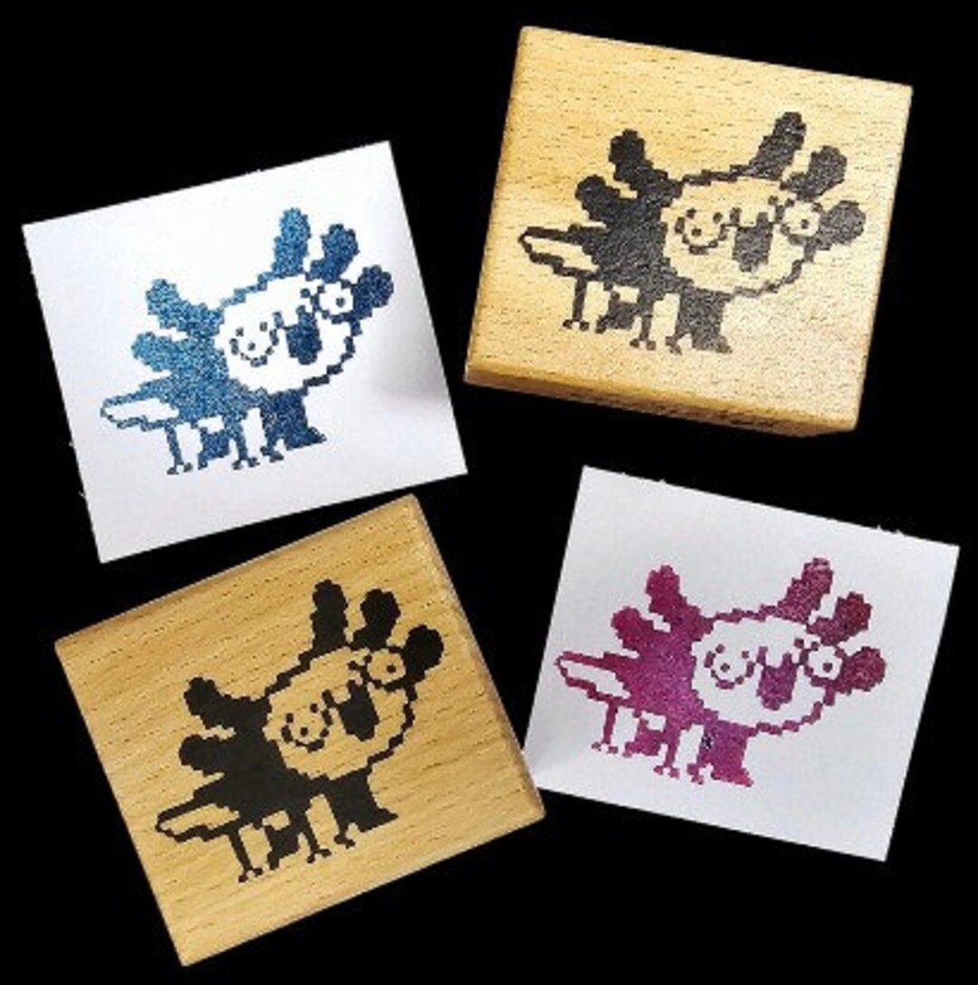 Axolotl Defi Kingdom RPG Game Wooden Stamp for Junk Journaling ...