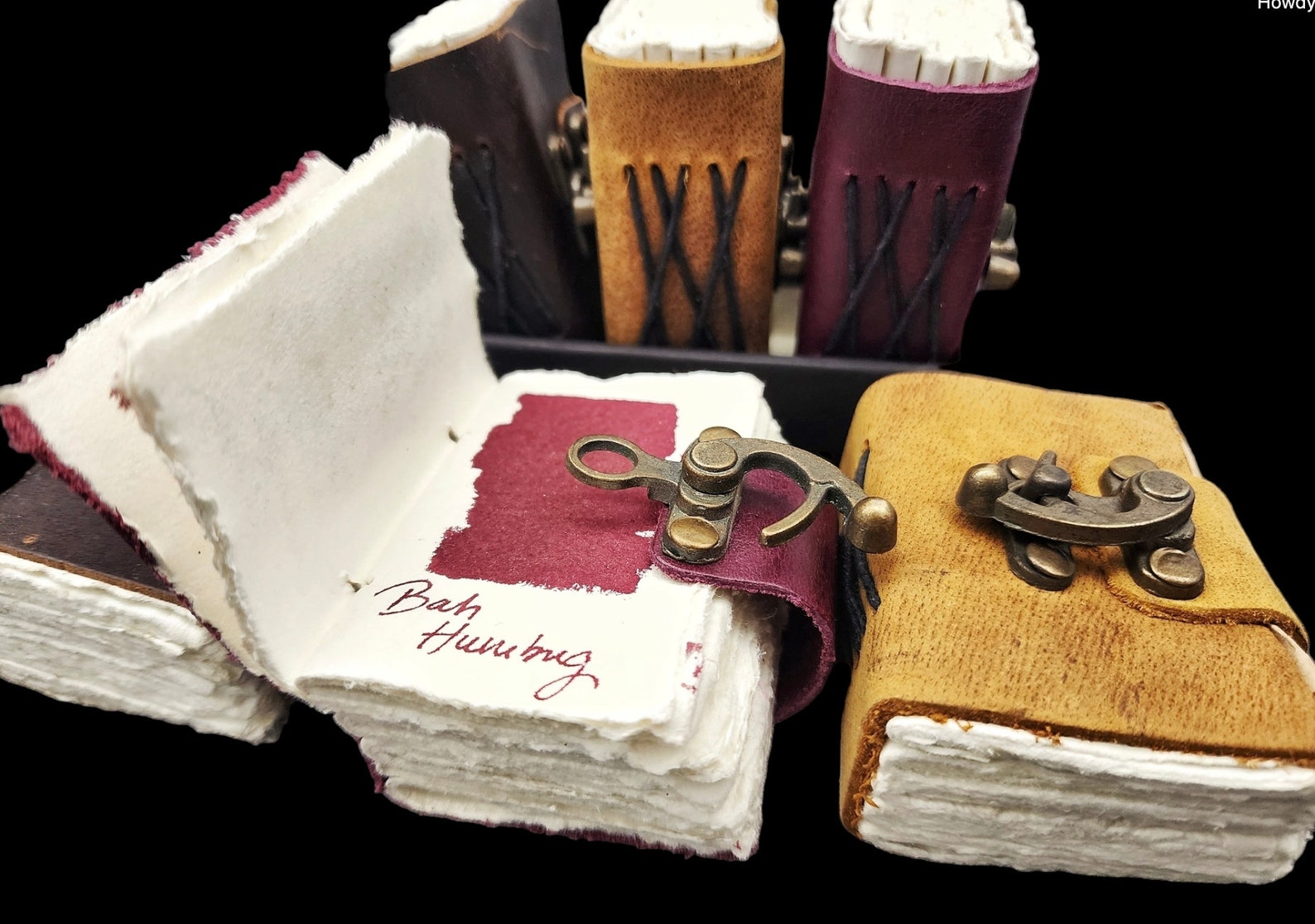 Vintage Handmade Leather Mini Journals, Mini Pocket Journals Available ...