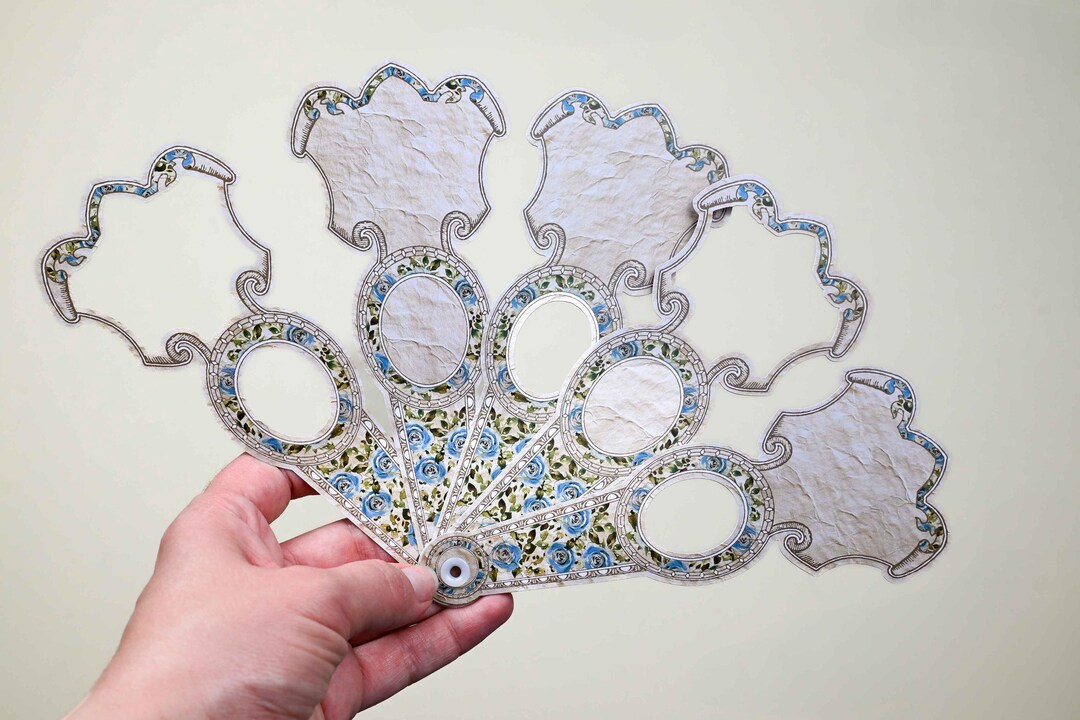 Coquette DIY Fan, Paper Fan Craft, DIY Craft, Romantic, Floral, Mirror ...