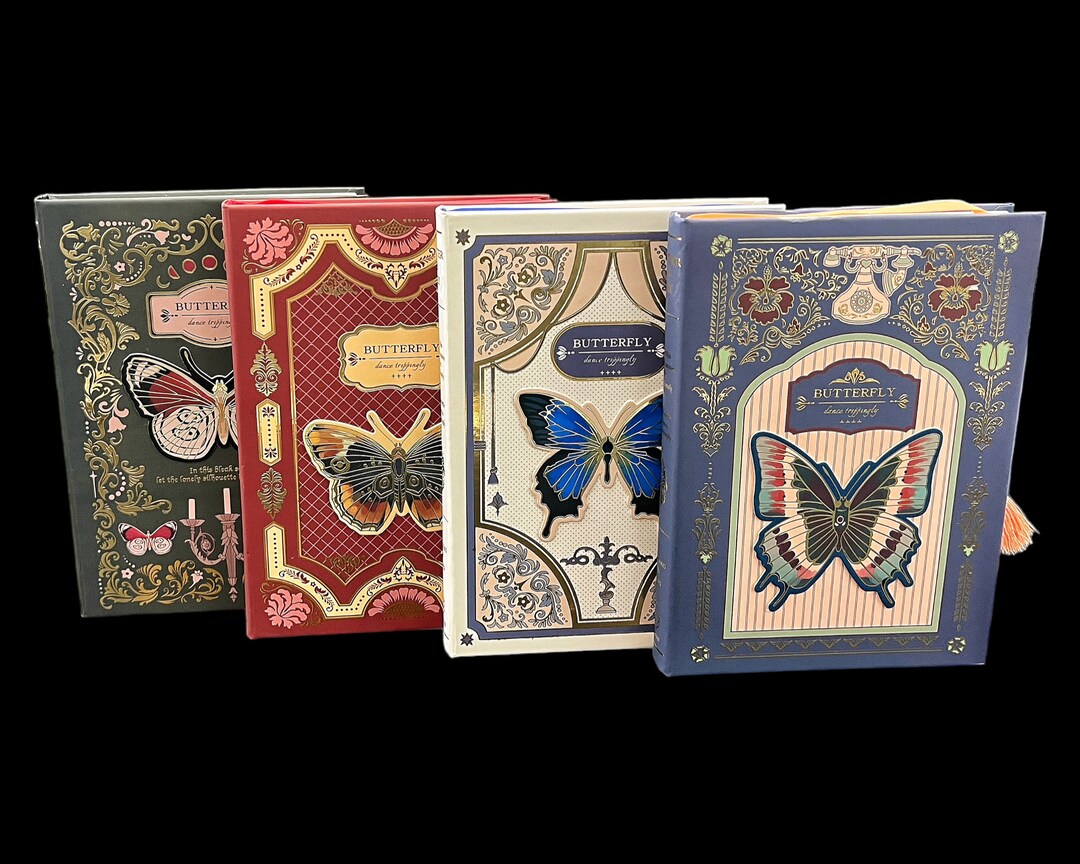 Butterfly Notebooks 4 Colors Art Journaling Scrapbooking Junk Journal ...