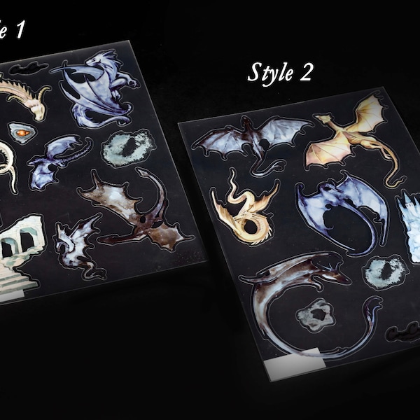 Mystical Dragon Stickers - Etsy
