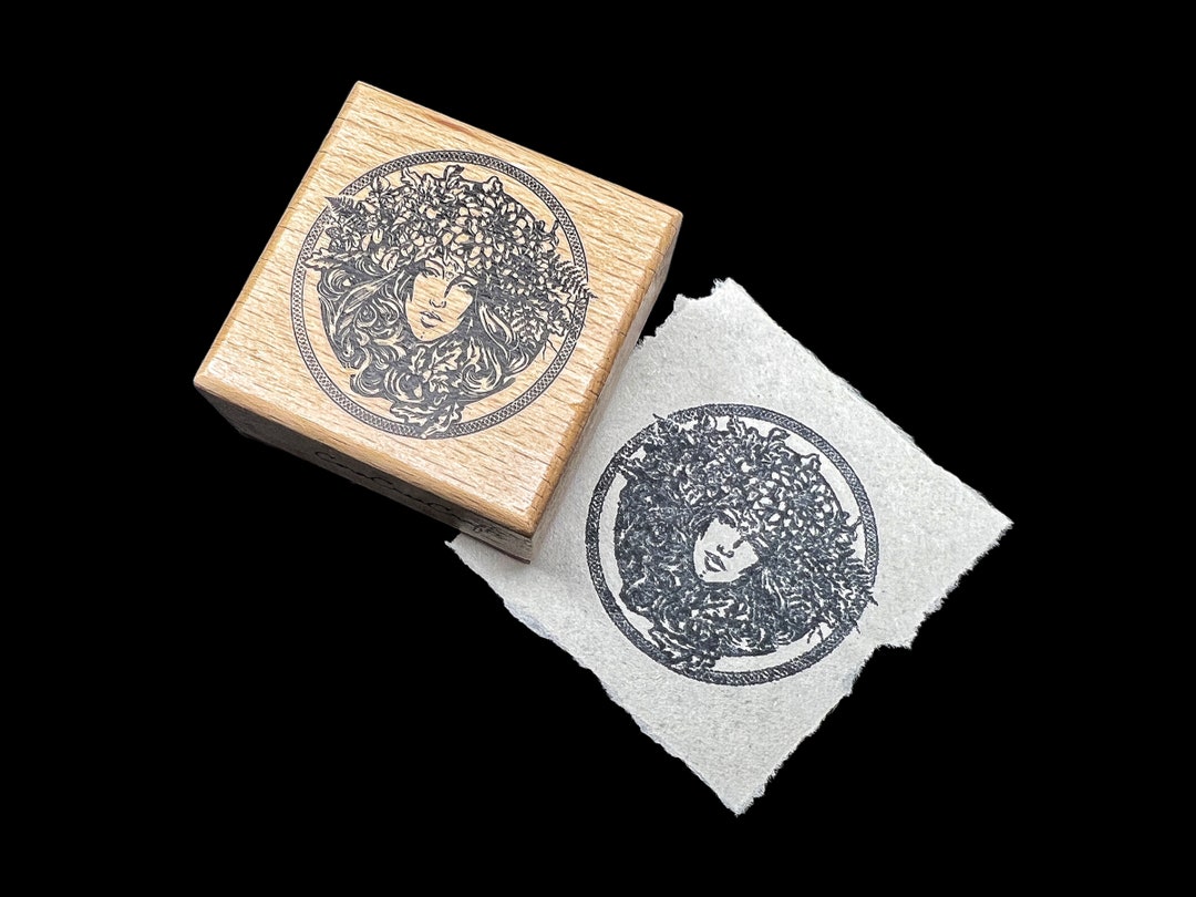 Lady of the Forestwooden Stamp Snail Mail Secret Garden Medieval Gate ...