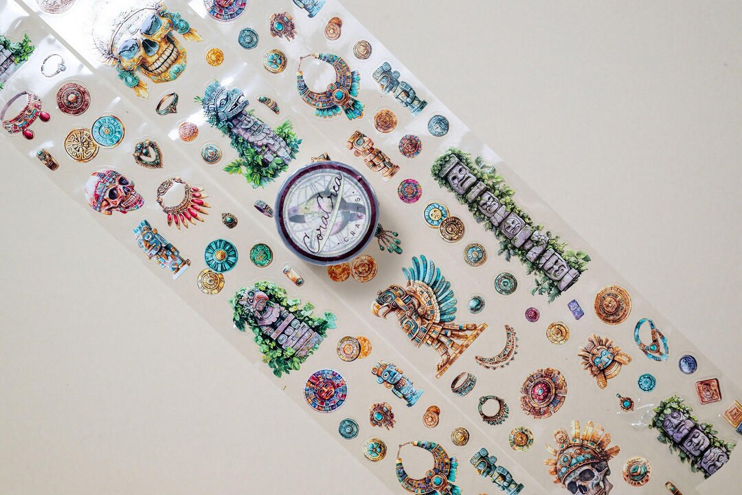 Aztec Transparent Tape for Scrapbooking, Journaling, Arts and Crafts ...