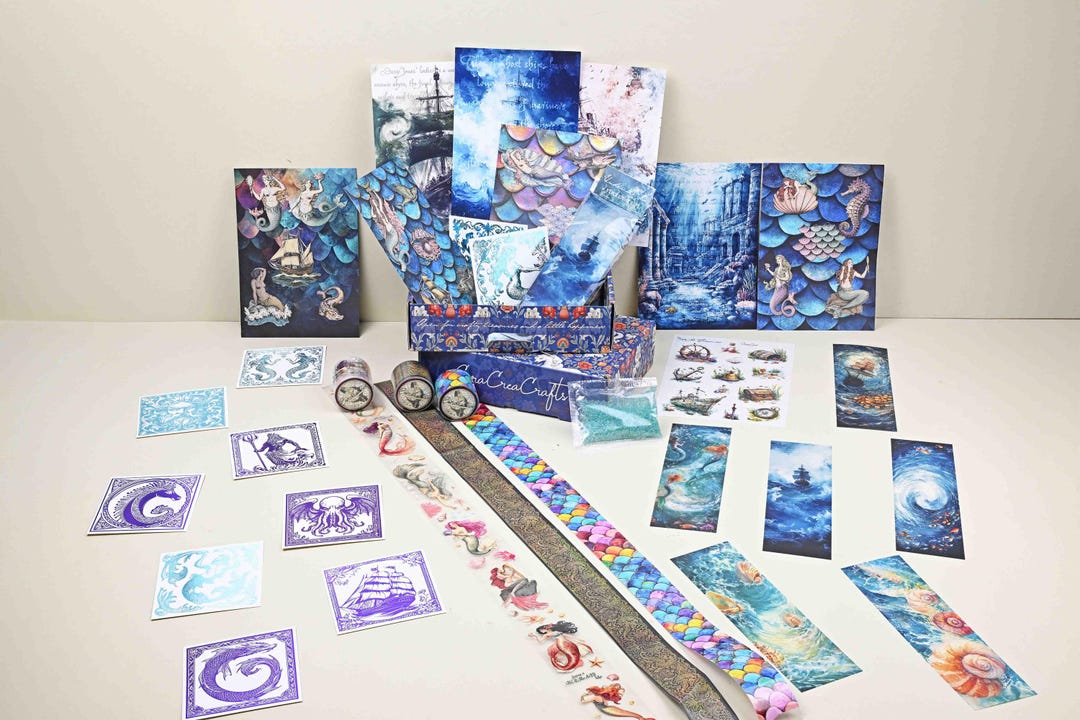 Mermaid and Wonders of the Sea Stationery Box - Ocean Themed Craft ...