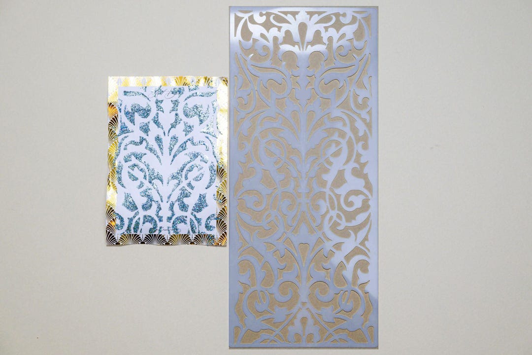 Elven Royalty Pattern Stencil Texture Sheet for Gelli Plate Printing ...