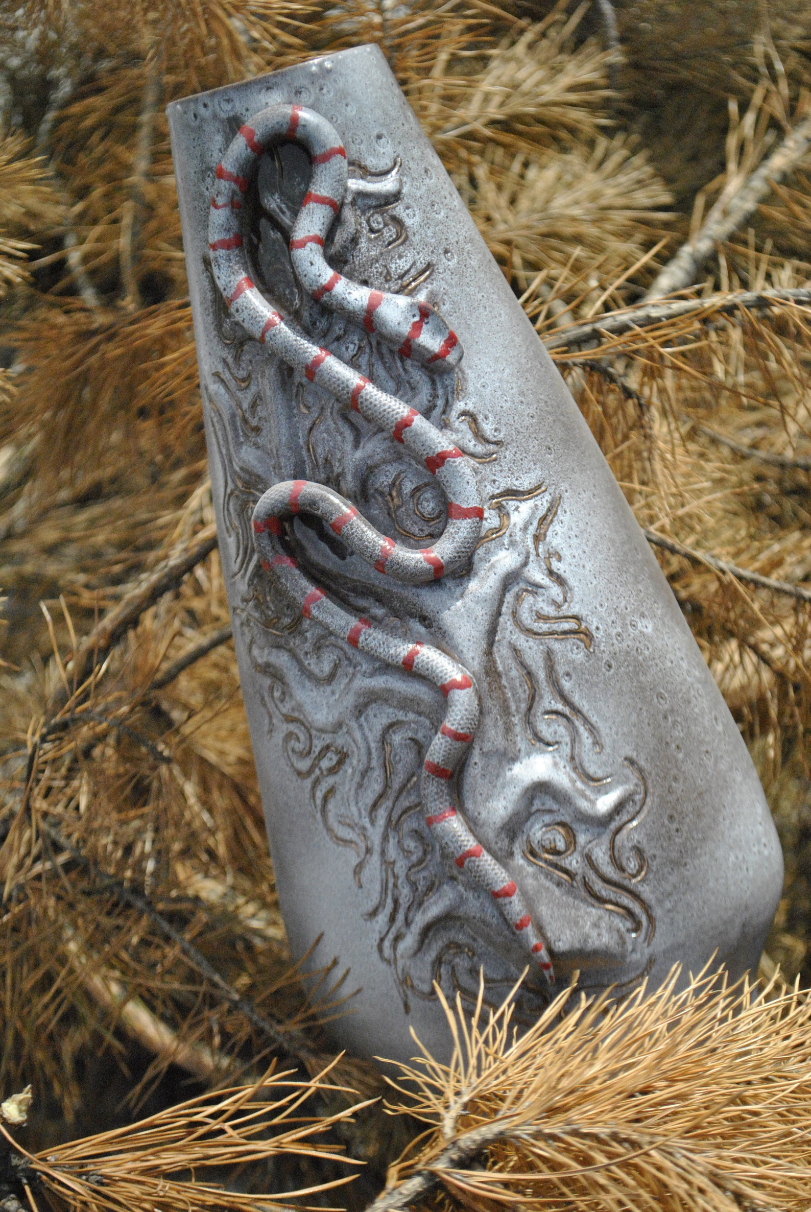 Ceramic vase Energy Handmade snake vase vase | Etsy