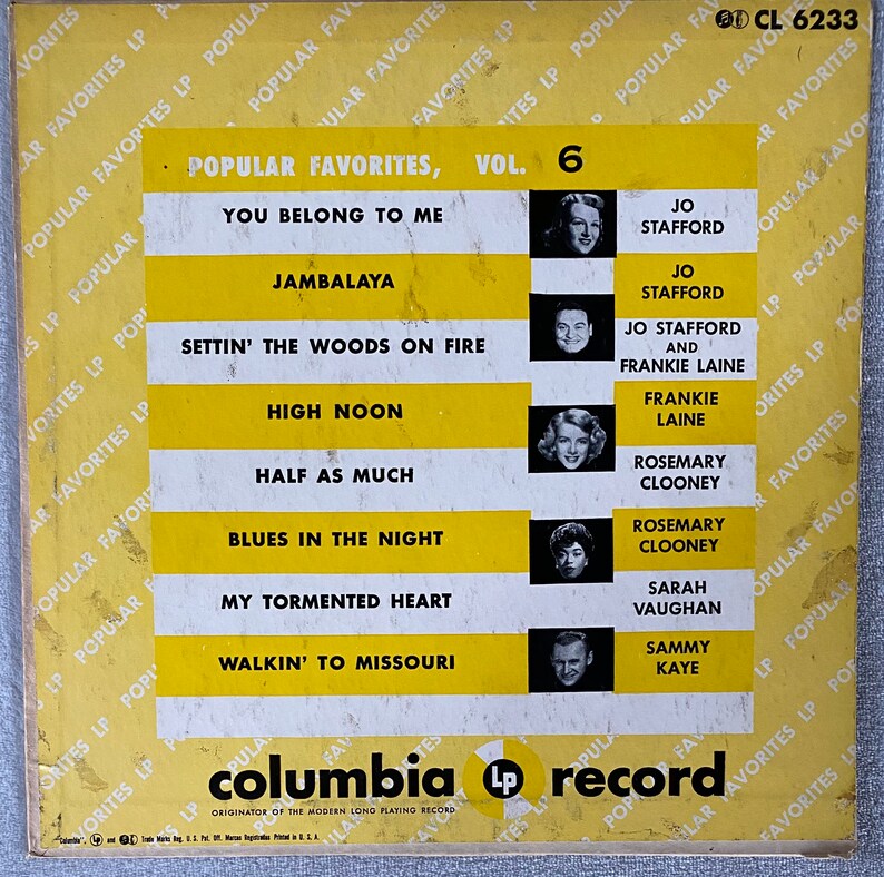 Columbia Records Various Artists Vintage Vinyl 10 Inch Record | Etsy