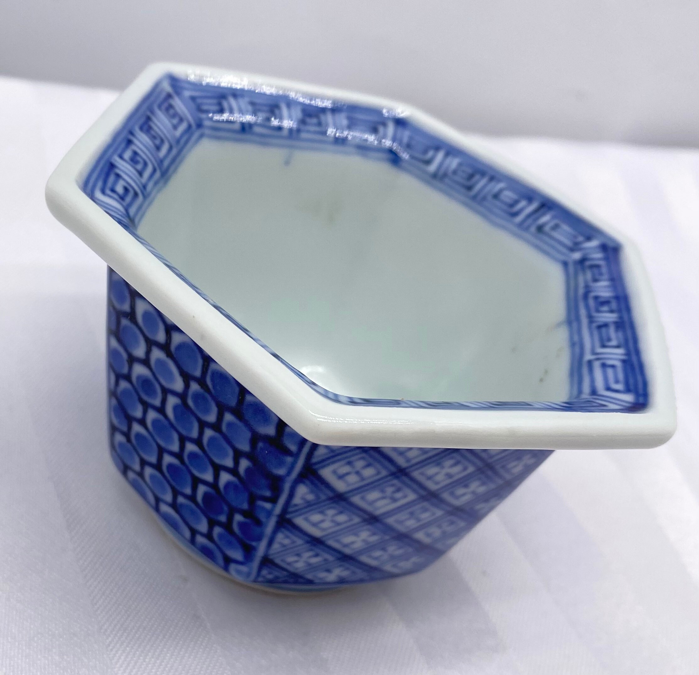 Antique Blue and White Chinese Cache Pot From 19th Century - Etsy