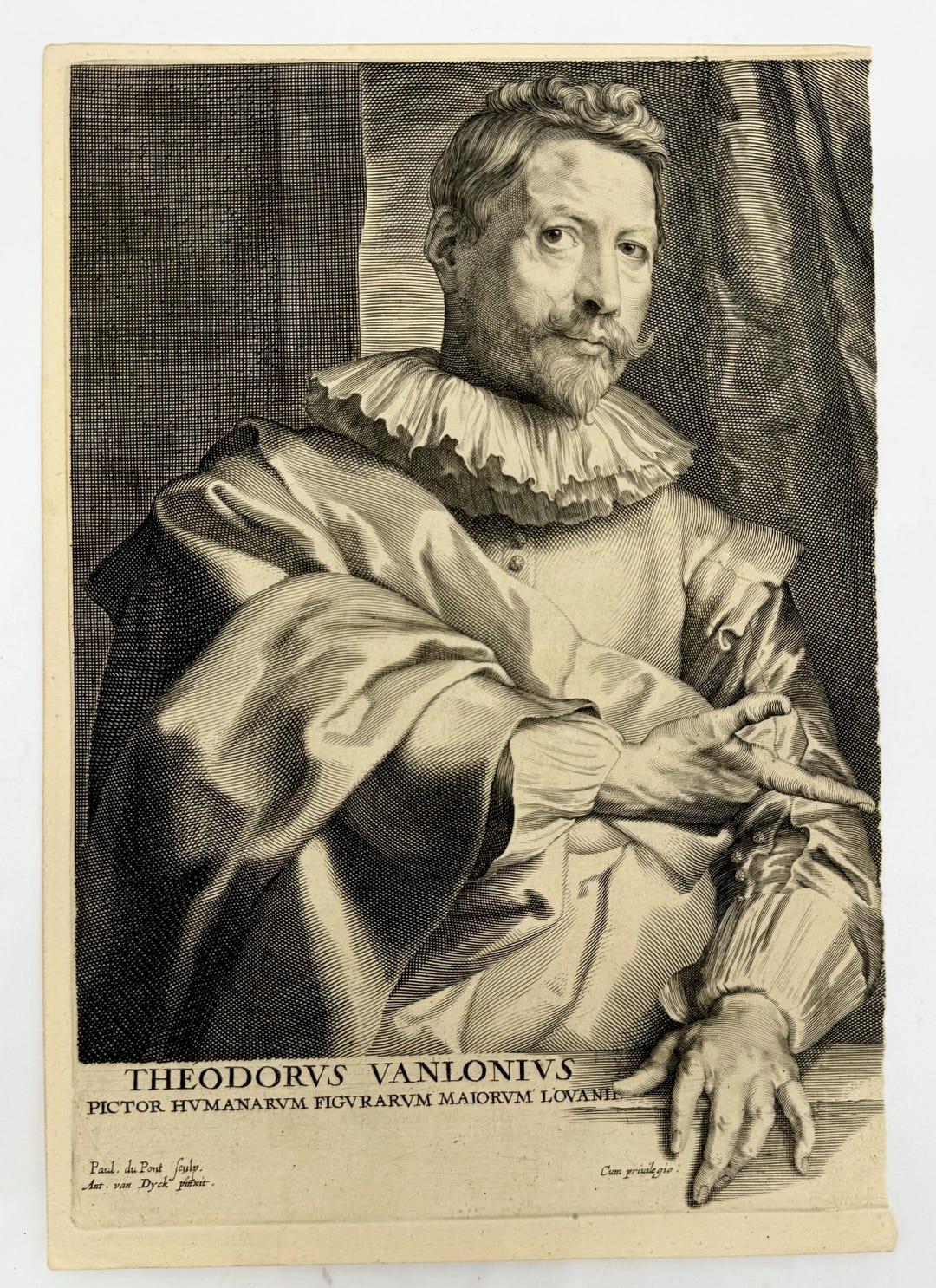 Antique Engraving of Theodoor Van Loon by Anthony Van Dyck and Paul ...
