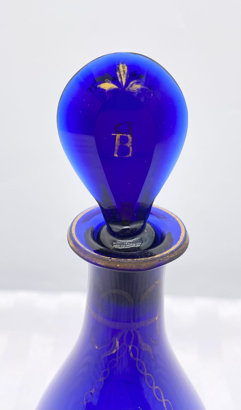 Antique Cobalt Blue Brandy Decanter From the Early 1800s - Etsy