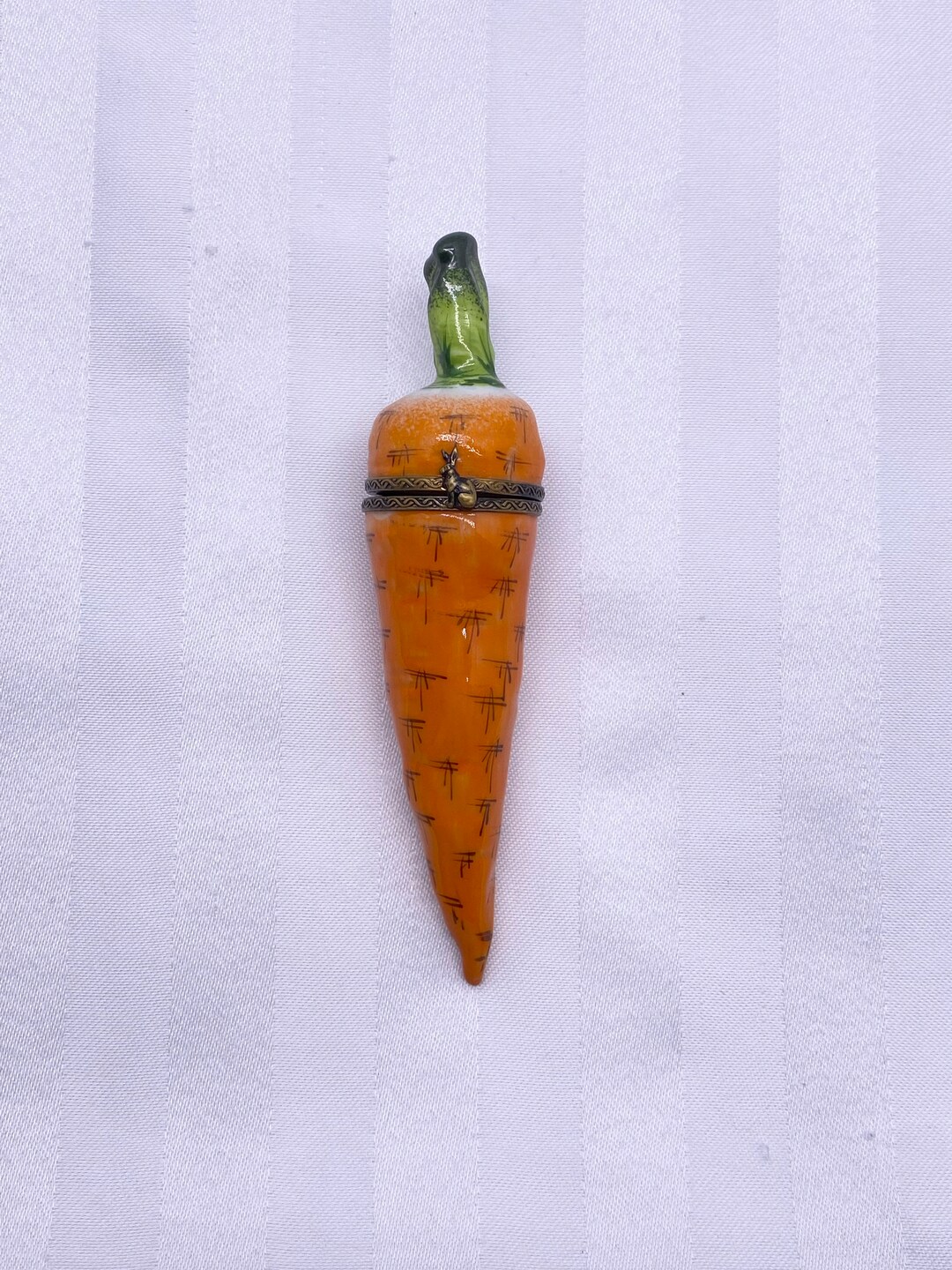 Limoges Carrot Form Trinket Box With Rabbit Clasp Small Limoges Trinket ...