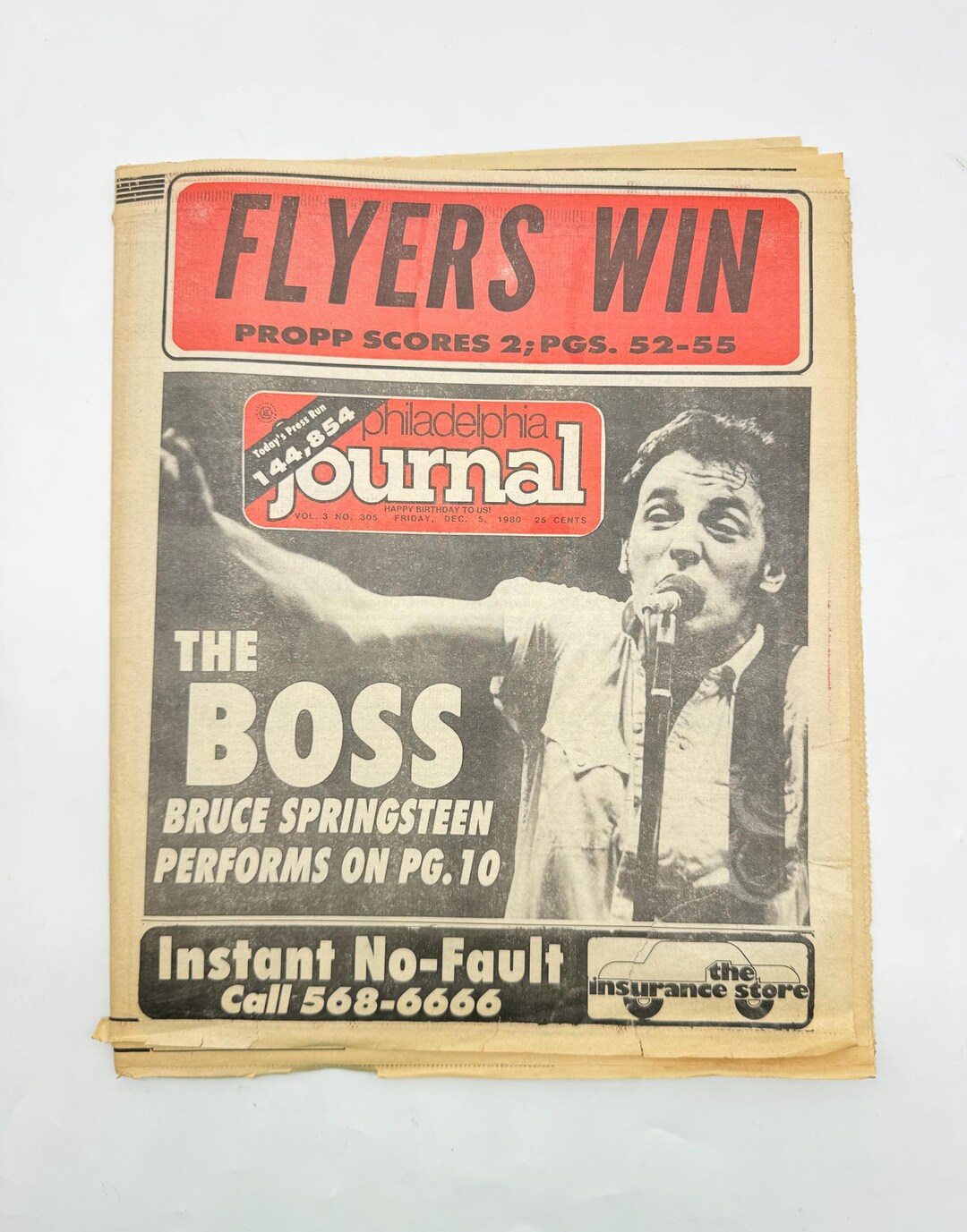 Bruce Springsteen in the Philadelphia Journal December 1980 the Boss in ...