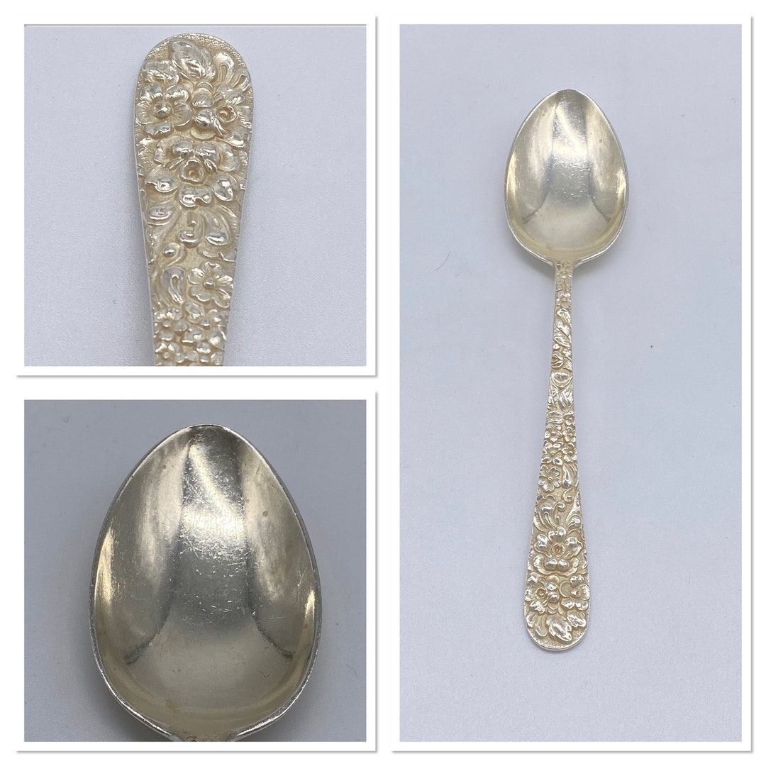 Stieff Sterling Silver Repousse Spoon Sterling Silver Teaspoon Steiff ...