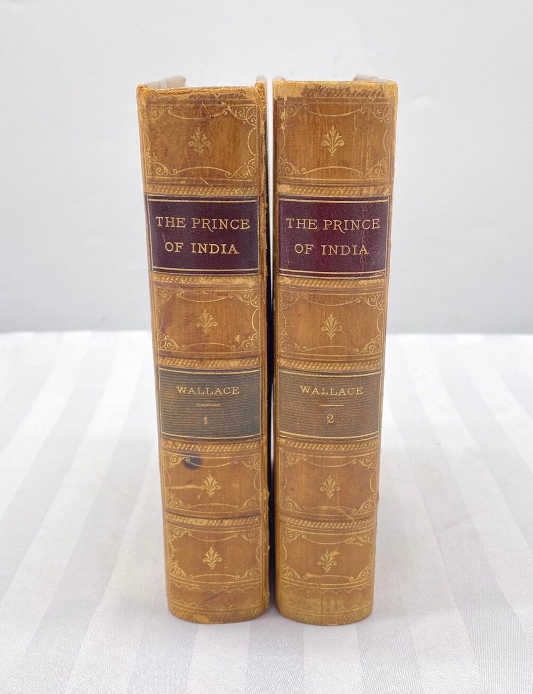 The Prince of India by Lew Wallace Leather Bound Two Volume First ...