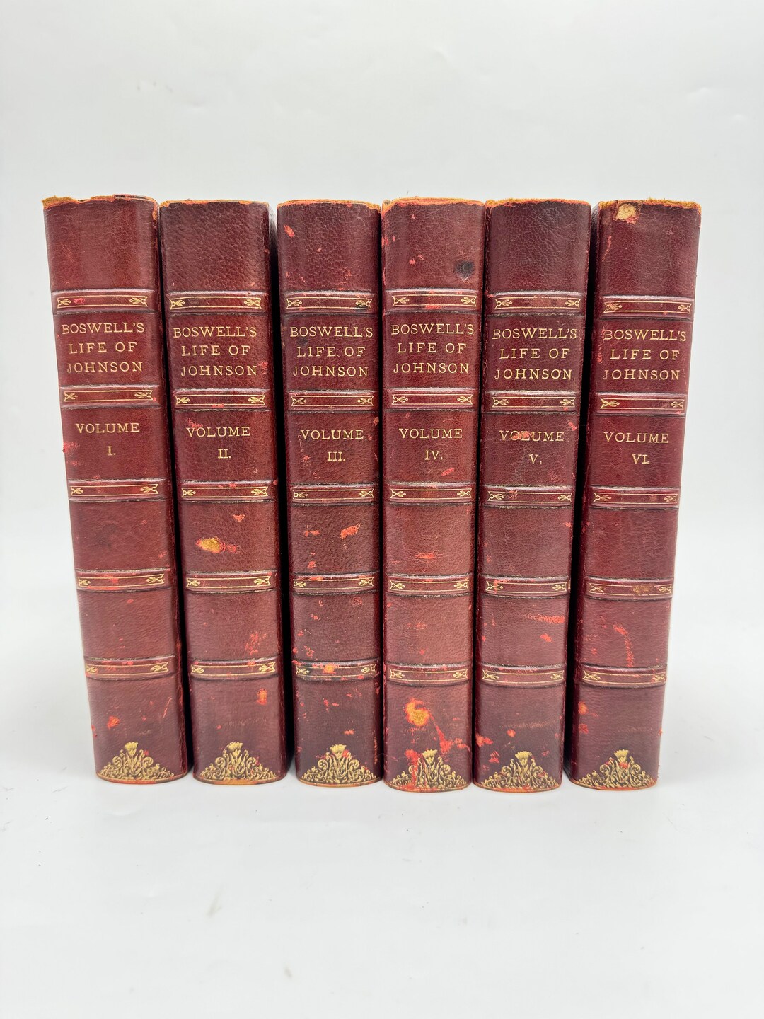 Boswell’s Life of Johnson Six Volume Finely Bound Set - Edited by ...