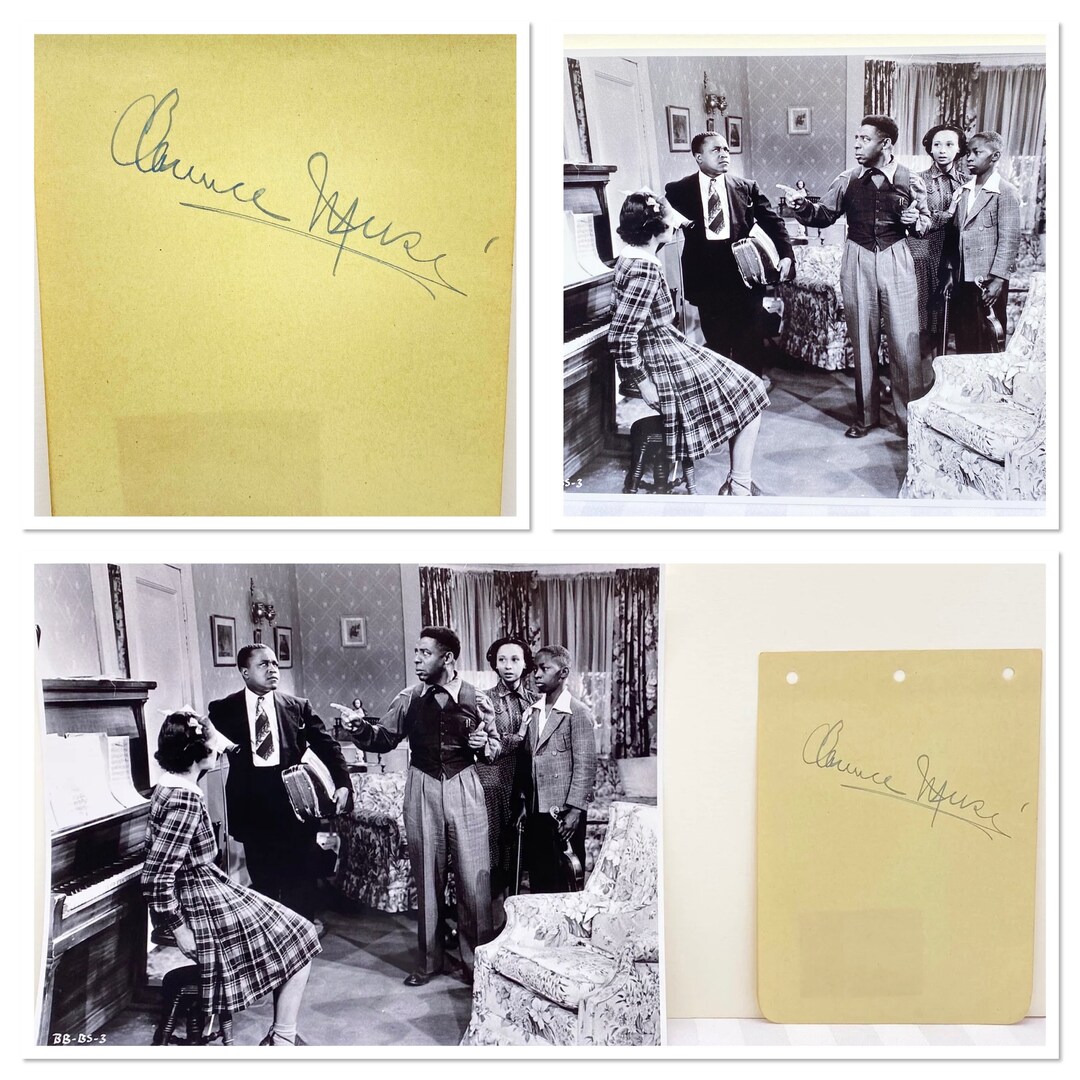 Clarence Muse Autograph on Page With Photograph From Broken Strings ...