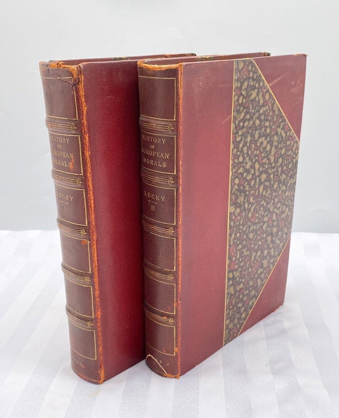 History of European Morals Leather Bound Two Volume Set by William ...