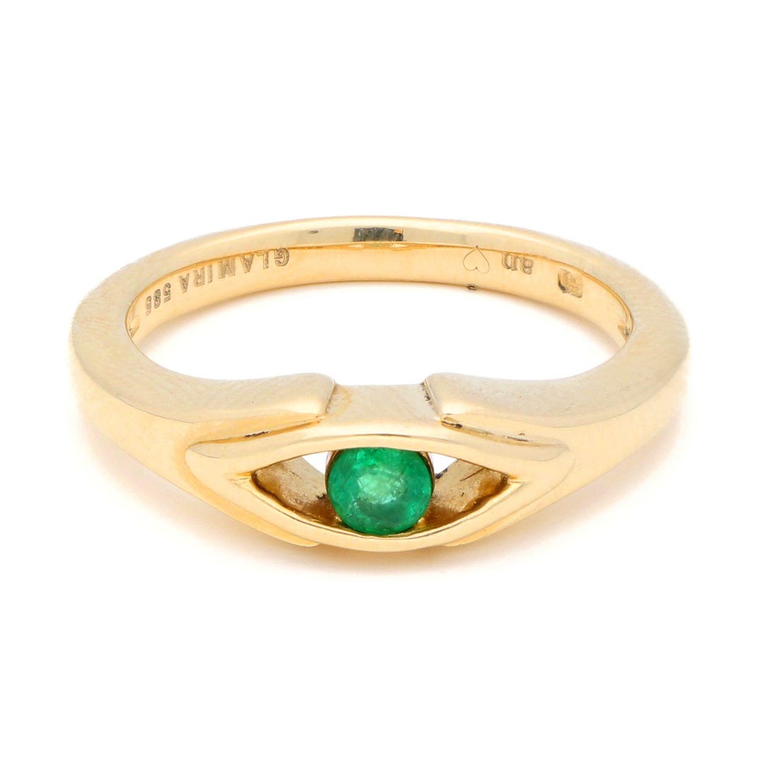 Emerald 14k Glamira Ring 16660 8920 Etsy