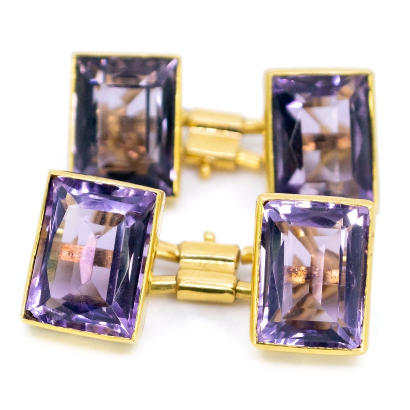Amethyst Cufflinks - Etsy