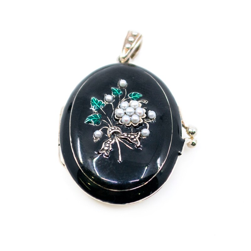 Enamel Locket - Etsy