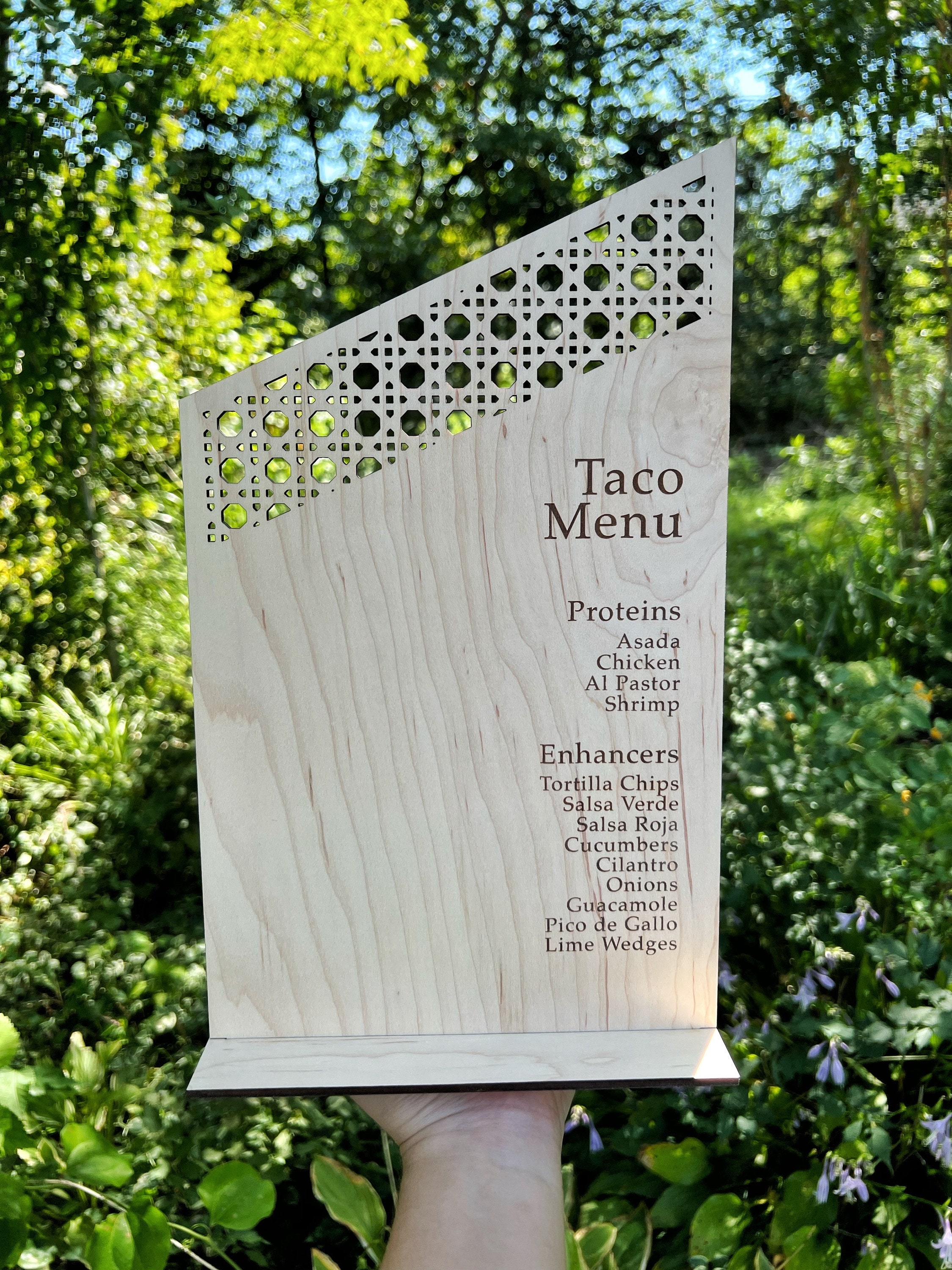 Boho Menu Sign Wood Rattan Menu Sign Wedding Dinner Menu - Etsy