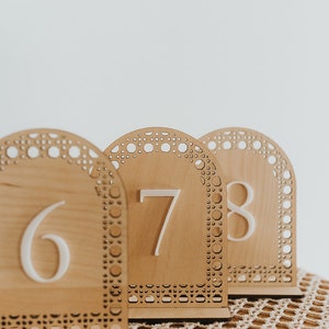 Boho Wedding Table Numbers, Arch Wood Table Numbers, Wood Table Numbers ...