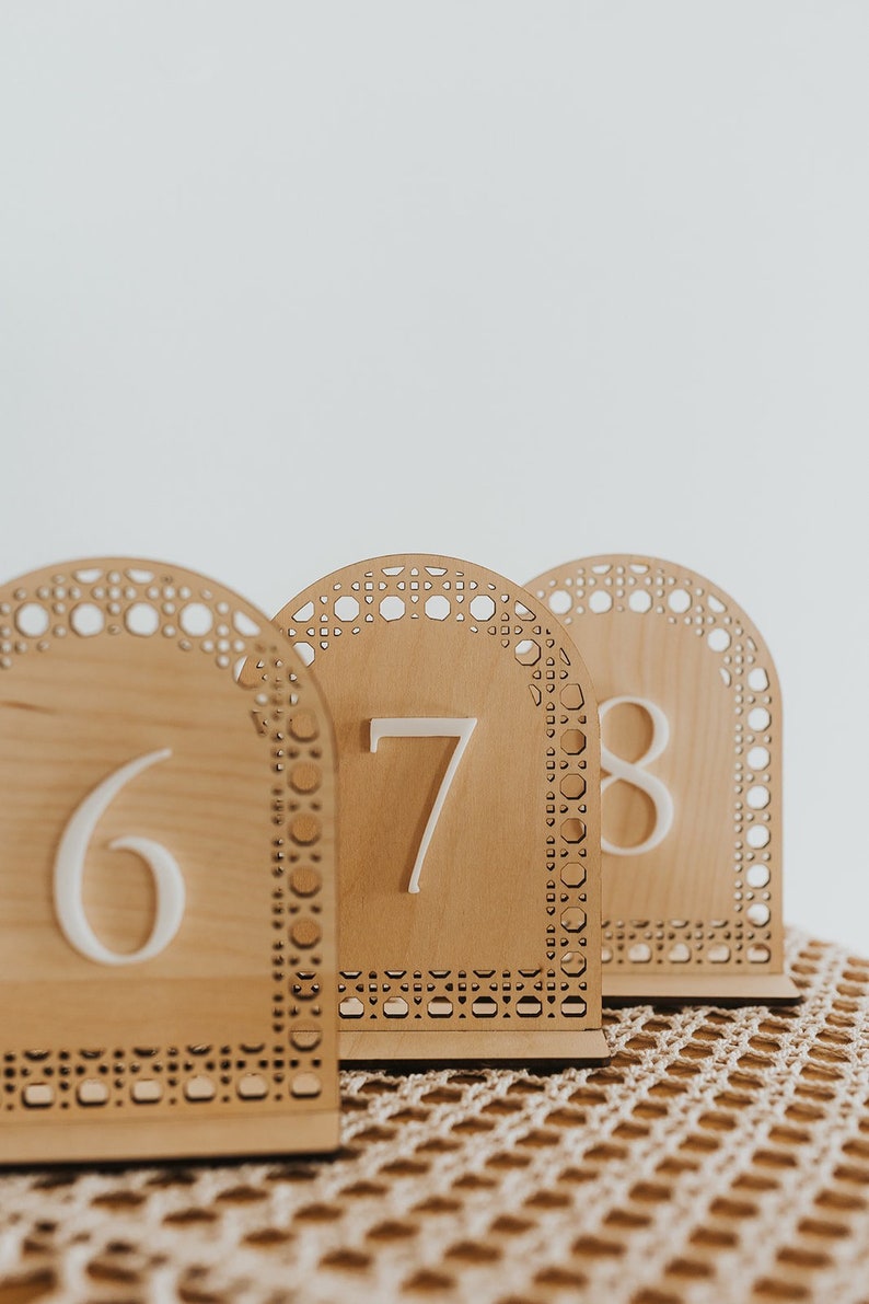 Boho Wedding Table Numbers Arch Wood Table Numbers Wood - Etsy