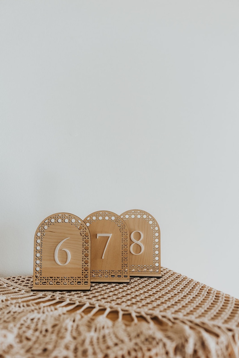 Boho Wedding Table Numbers Arch Wood Table Numbers Wood - Etsy